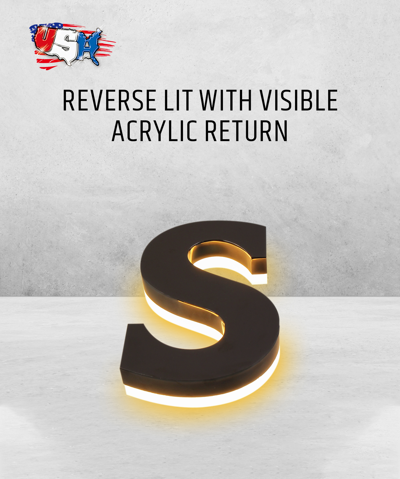 Acrylic Return Reverse Lit in Visalia| Indoor/Outdoor Signage - USA ...